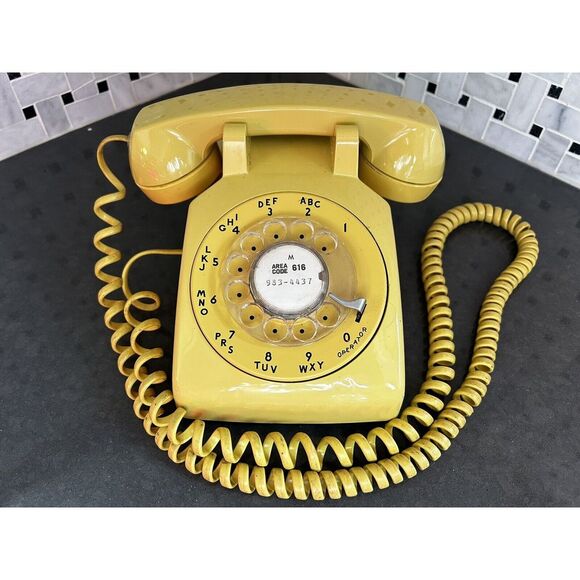 Portable Audio & Video | Vintage Rotary Phone Harvest Gold Mustard ...